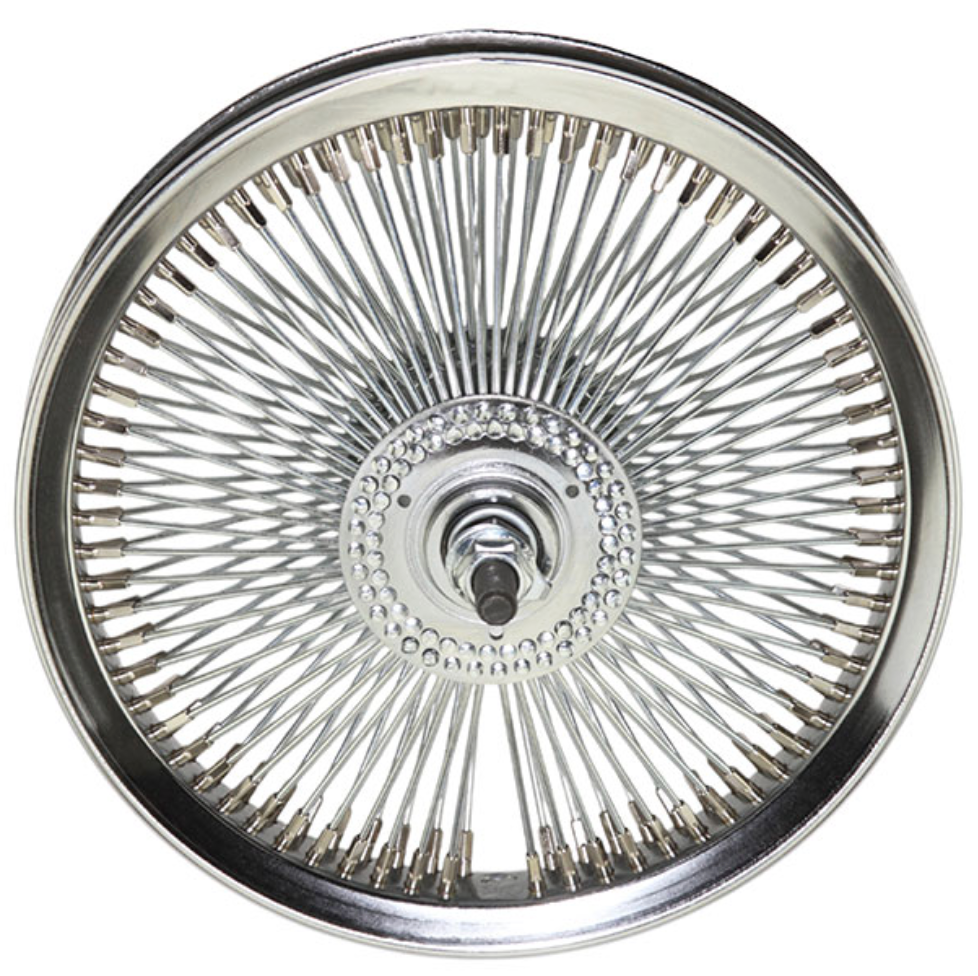 12" 144 Spoke Front Wheel Chrome – Saint Side
